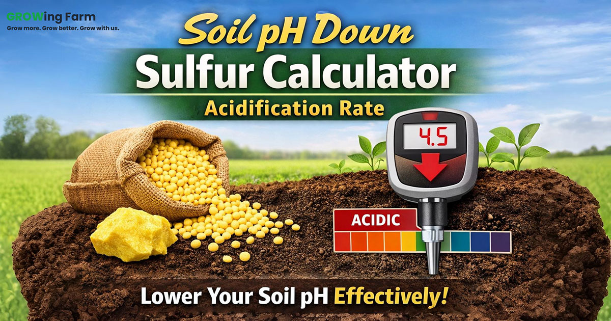 Soil Sulfur Calculator | Estimate Sulfur Rate to Lower Soil pH